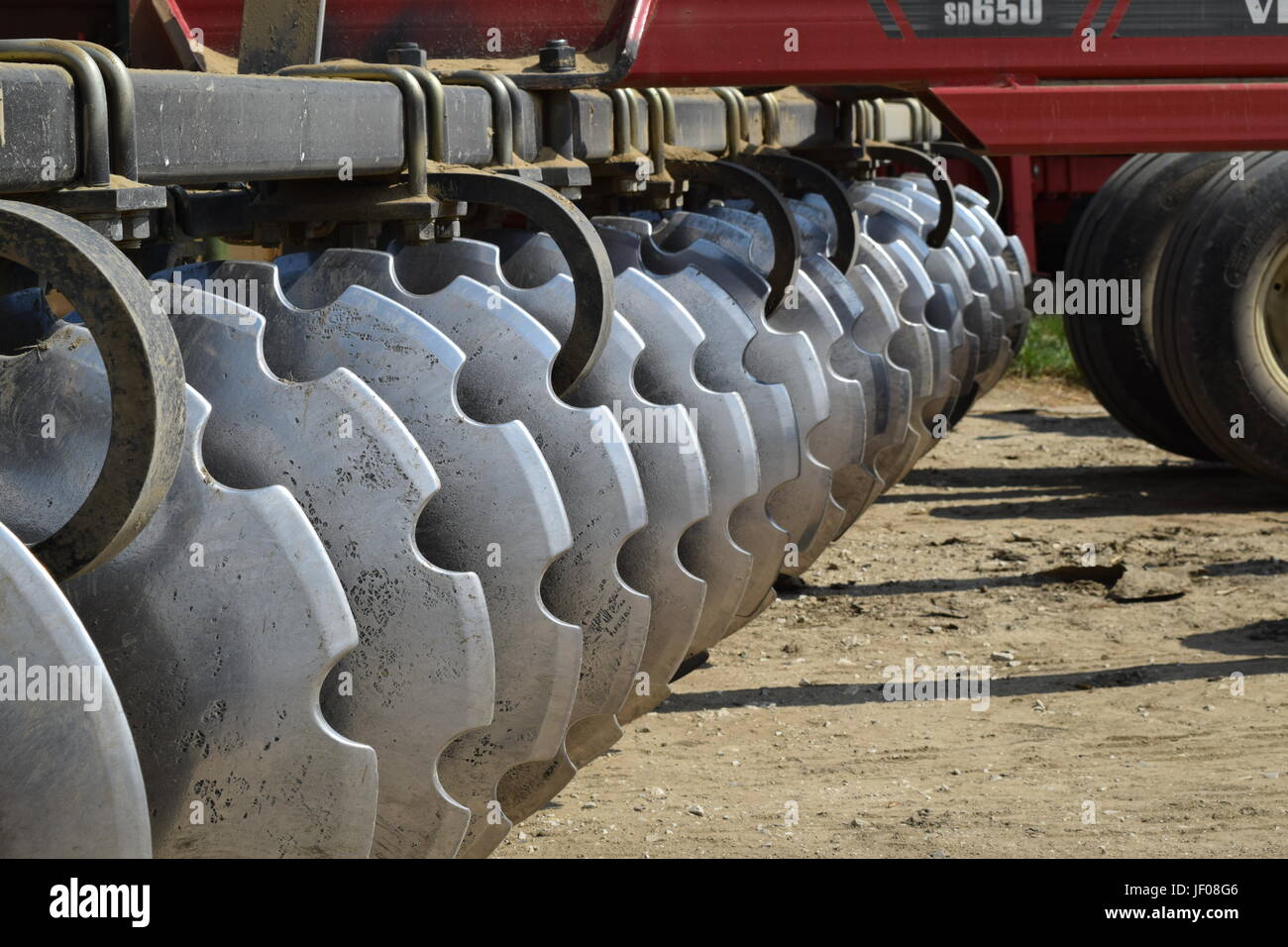 The disk harrow. Agricultural machinery for processing of the soil in ...