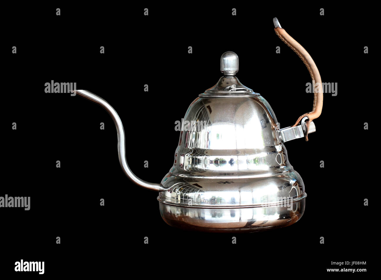 closeup of coffee drip kettle on black background Stock Photo - Alamy