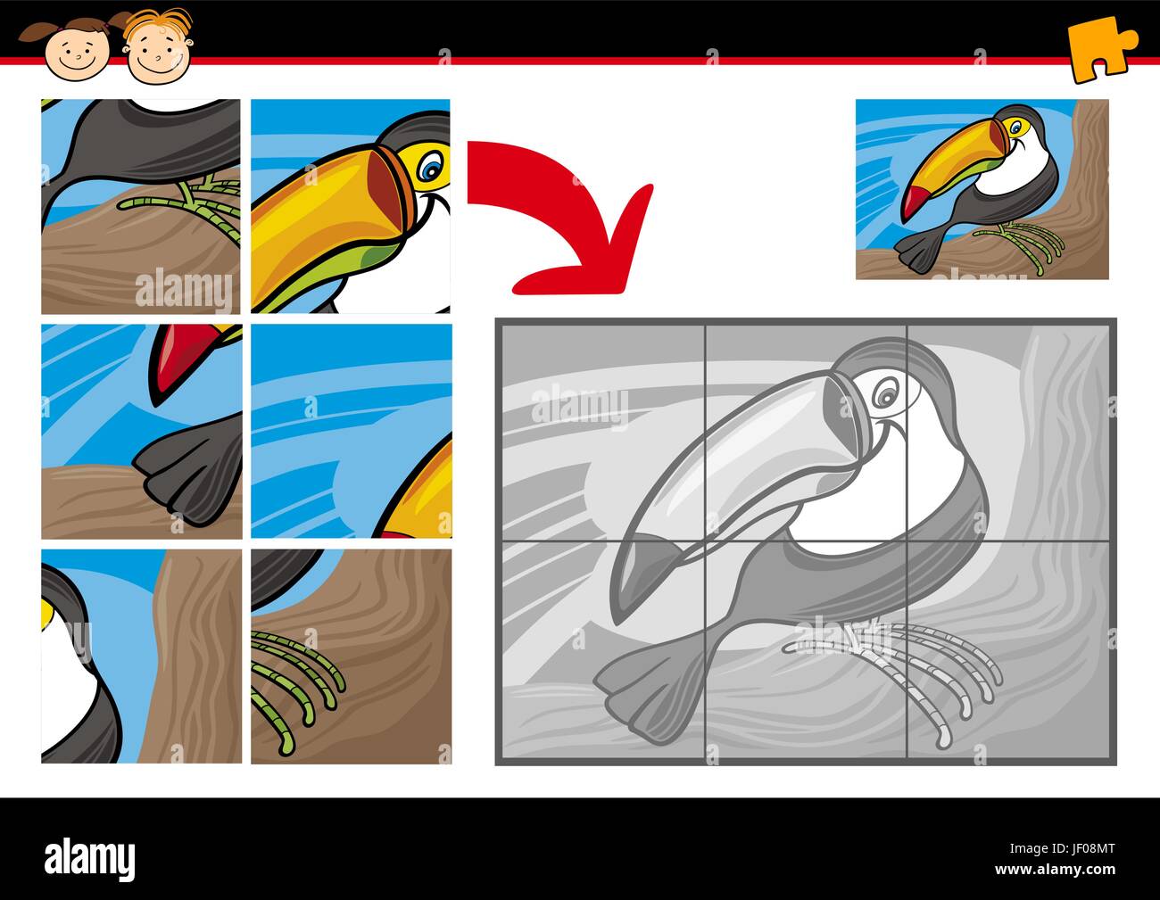 education, animal, bird, illustration, jigsaw, puzzle, jigsaw puzzle ...