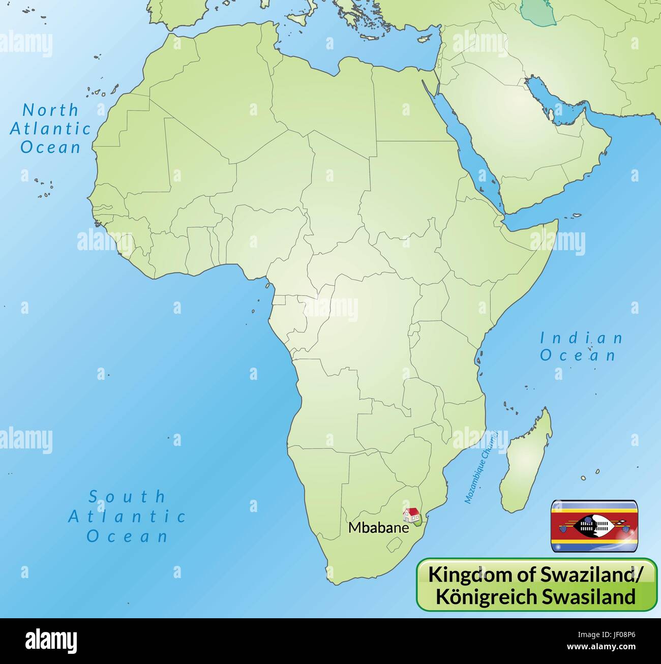 Map Of Swaziland Africa