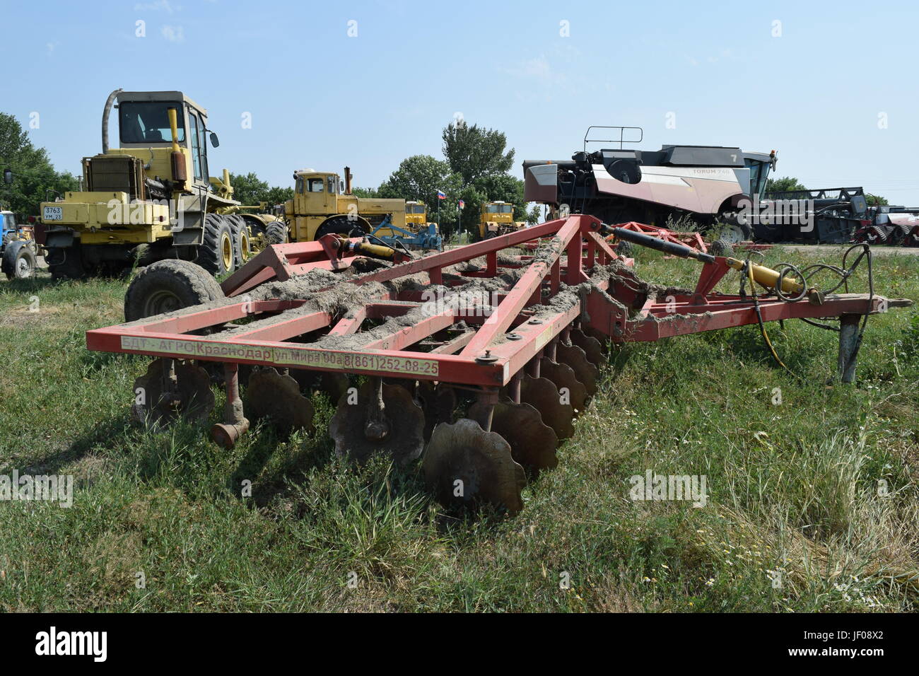 The disk harrow. Agricultural machinery for processing of the soil in ...