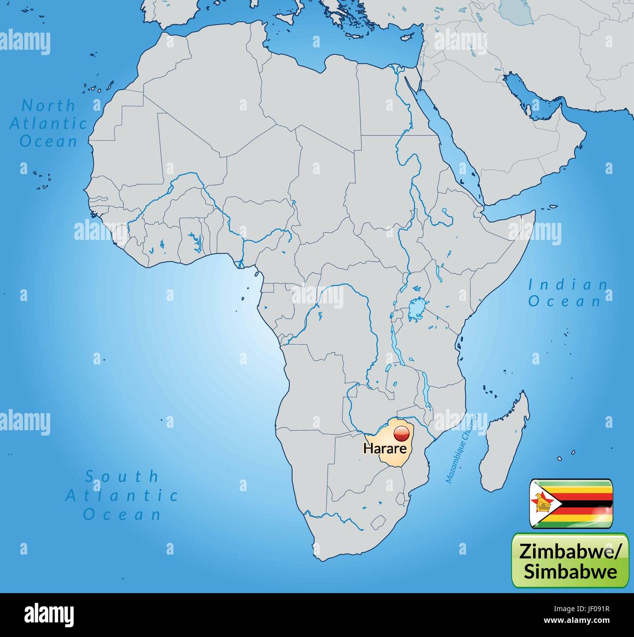 Map of zimbabwe hi-res stock photography and images - Alamy