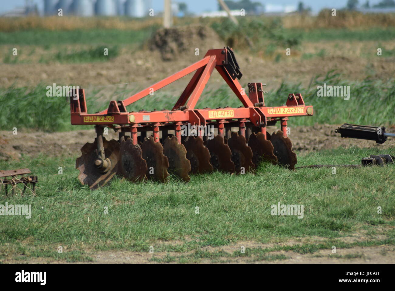 The disk harrow. Agricultural machinery for processing of the soil in ...