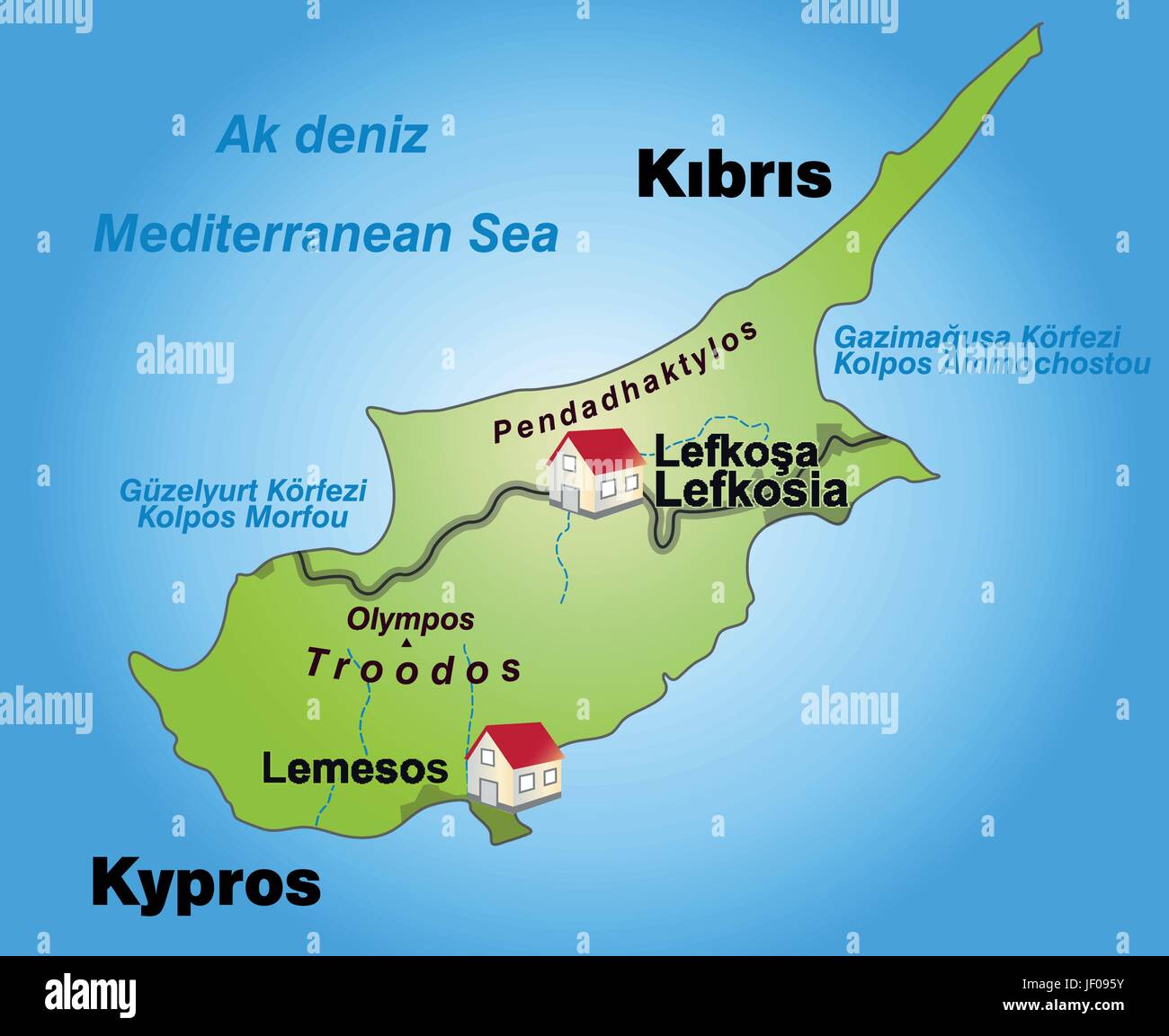 Map of cyprus hi-res stock photography and images - Alamy
