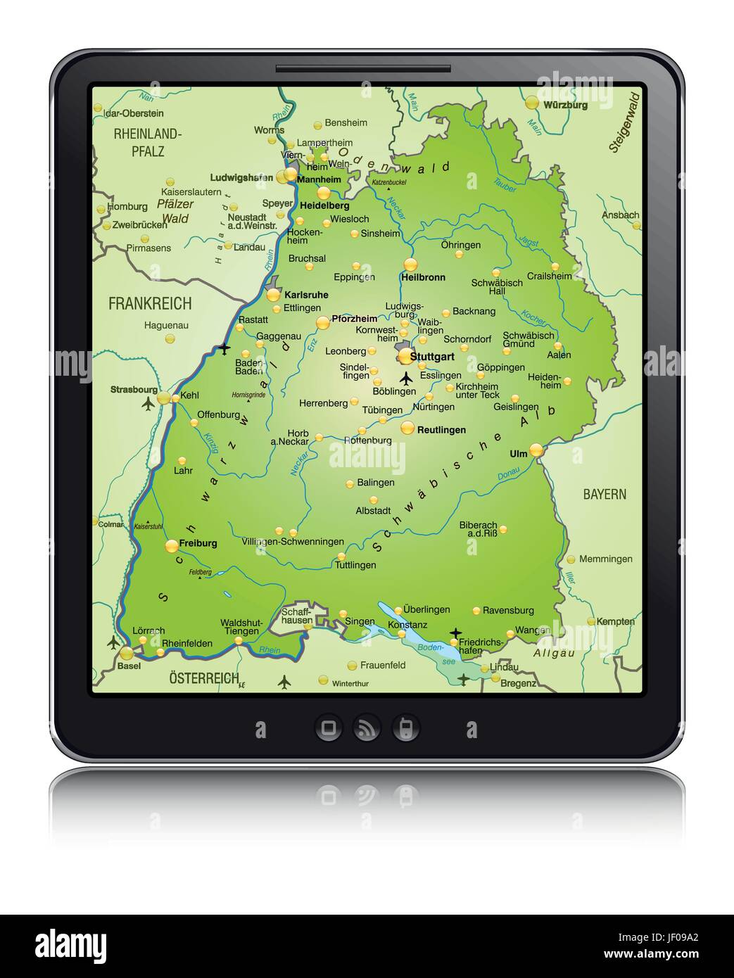 Map of badenwurttemberg hi-res stock photography and images - Alamy
