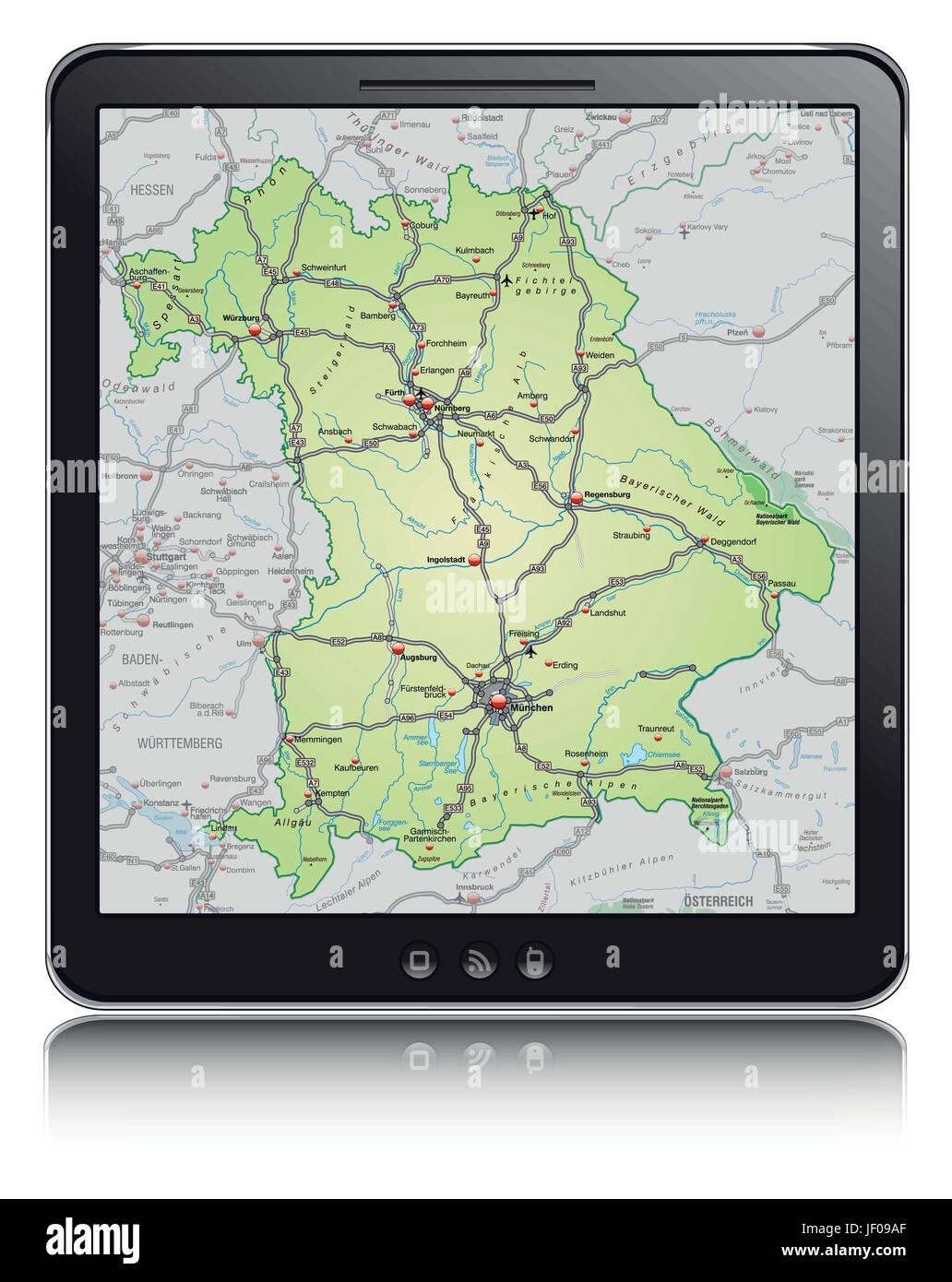 PC, computers, computer, navigation, bavaria, illustration, tablet ...