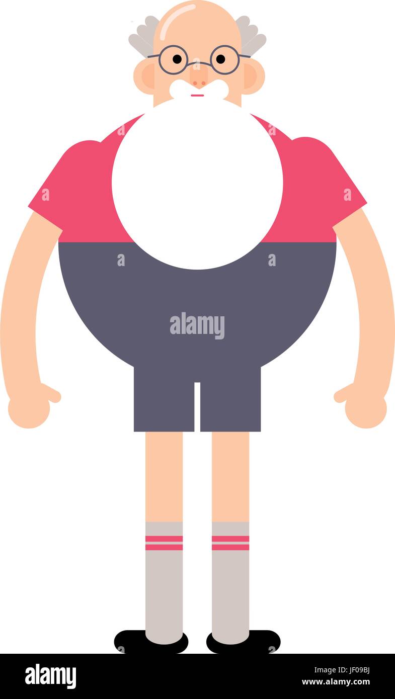 Portrait elderly man glasses in Stock Vector Images - Alamy