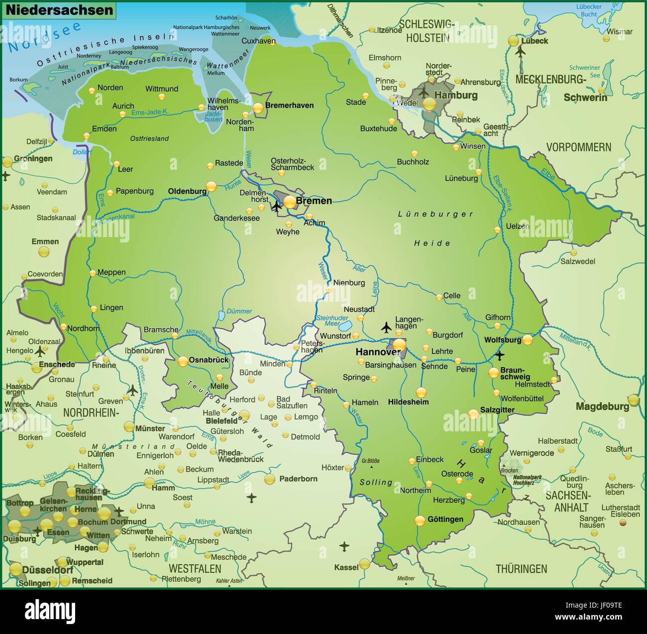 card, atlas, map of the world, map, card, lower saxony, state, atlas ...