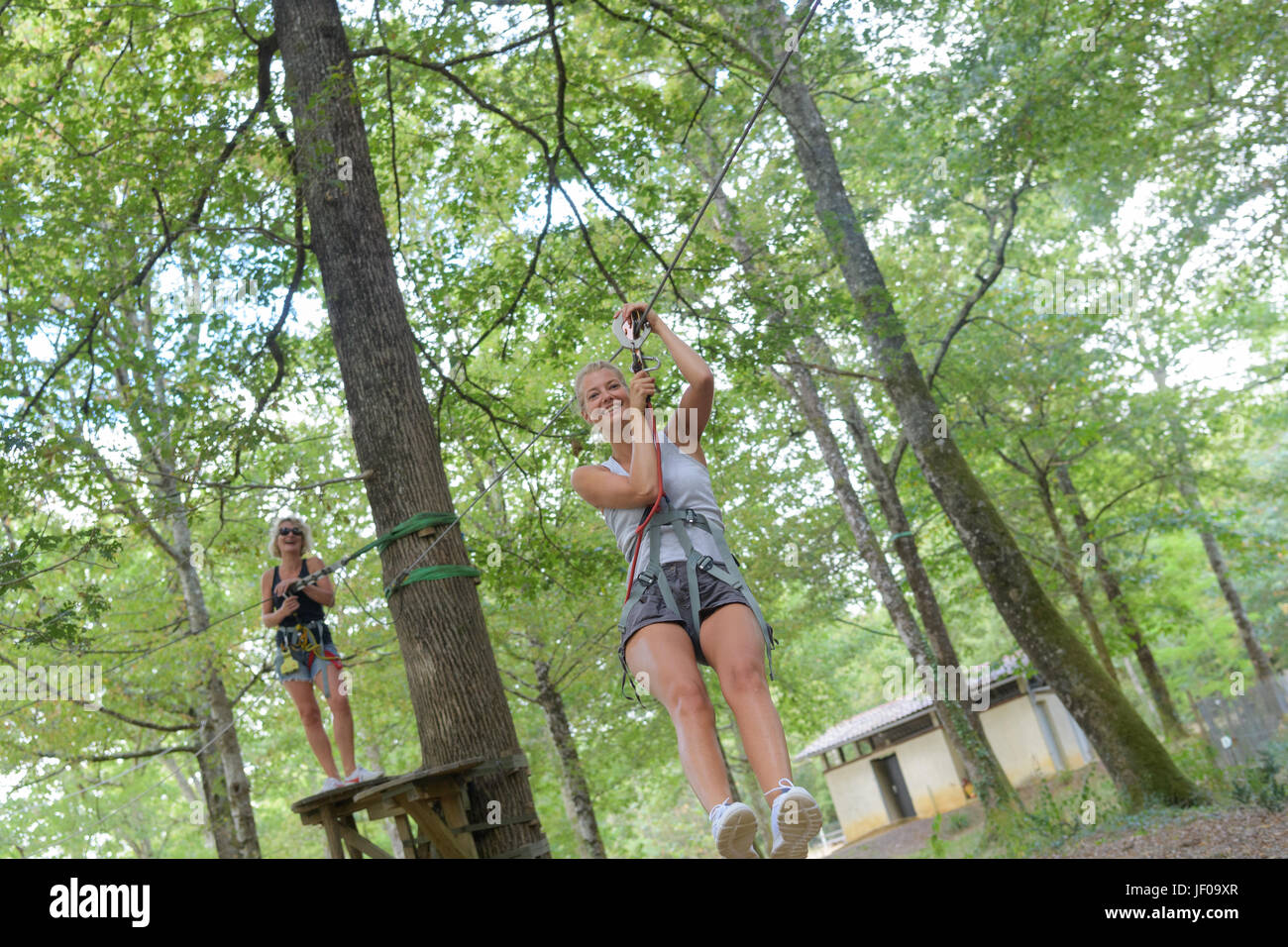 Lady sliding down hi-res stock photography and images - Alamy