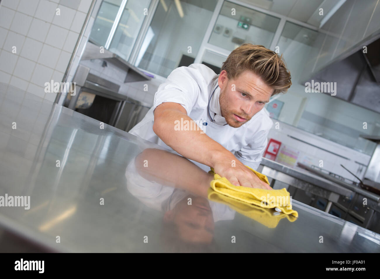 Stainless steel work surface hi-res stock photography and images - Alamy