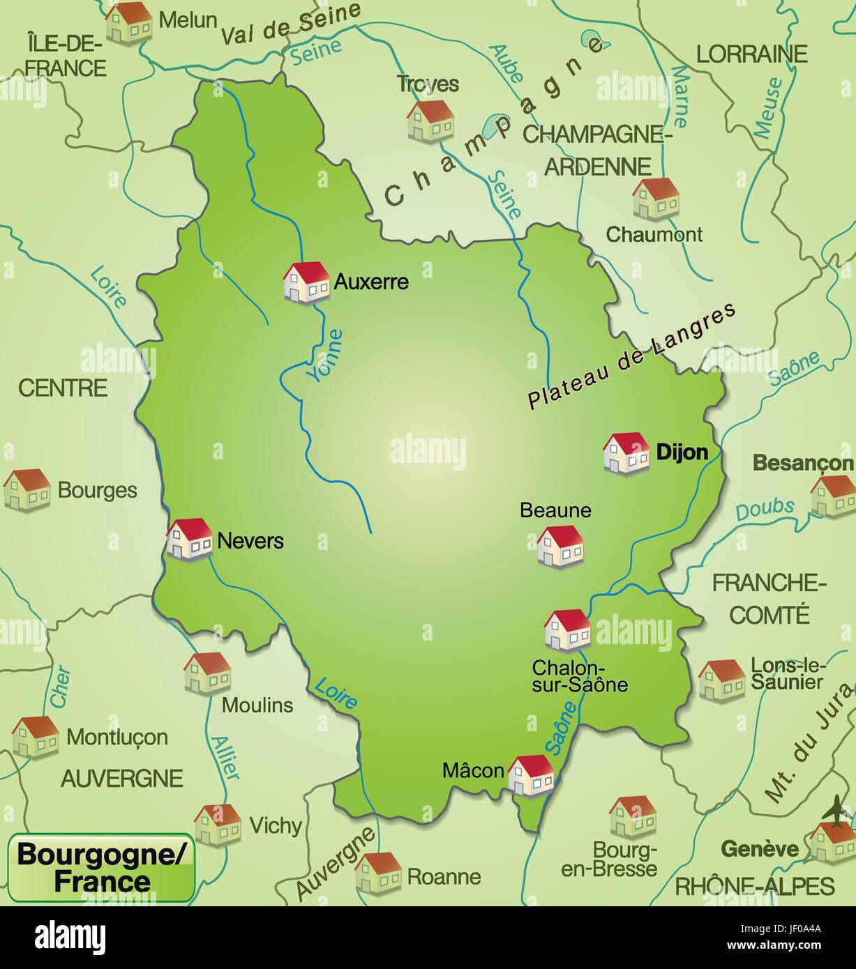 Burgundy map Stock Vector Images - Alamy