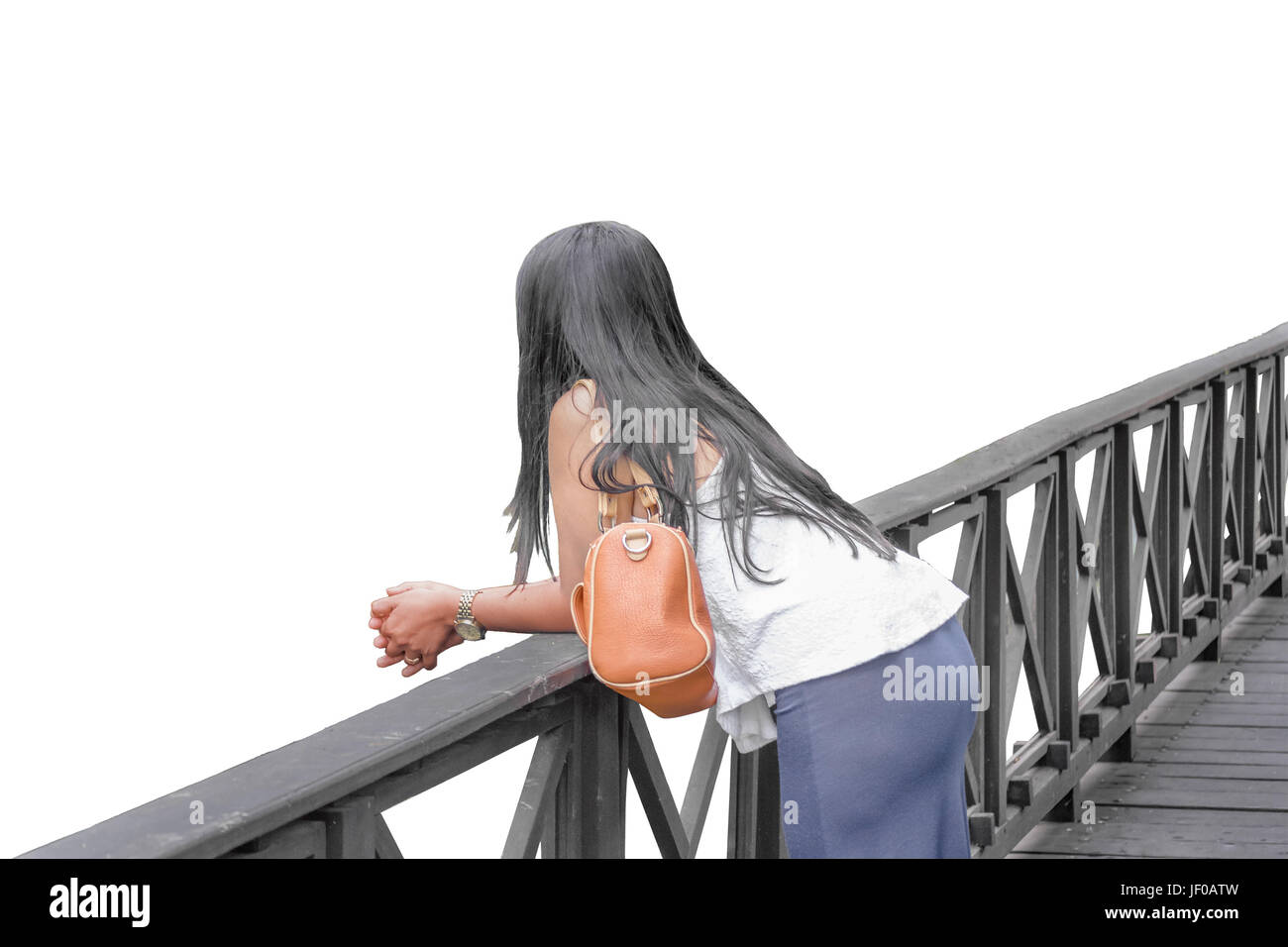 Elegant Young Adult Woman Back View Stock Photo - Alamy