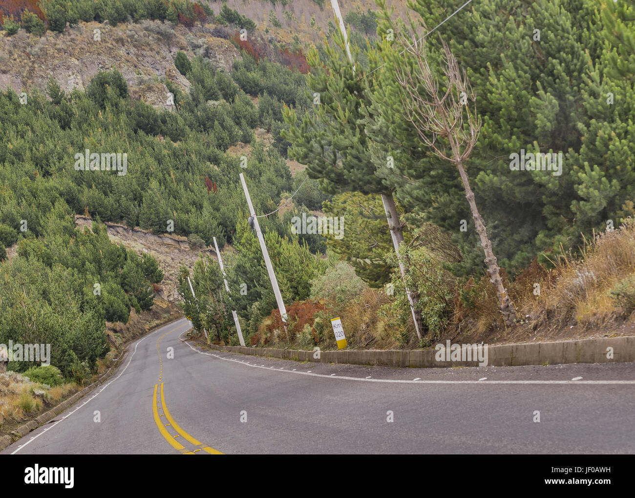 Road trough Mountains Scene Ecuador1208485 Stock Photo - Alamy