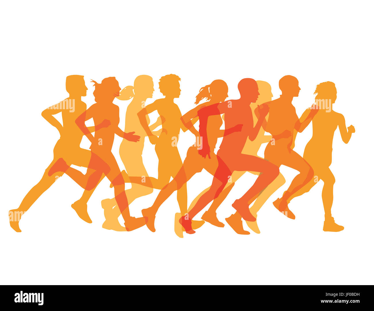 Marathon runners Cut Out Stock Images & Pictures - Alamy