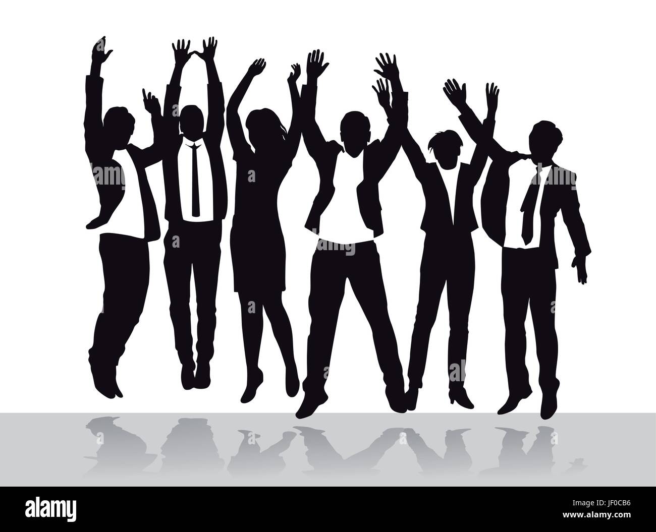 Enthusiastic cheering Stock Vector Images - Alamy