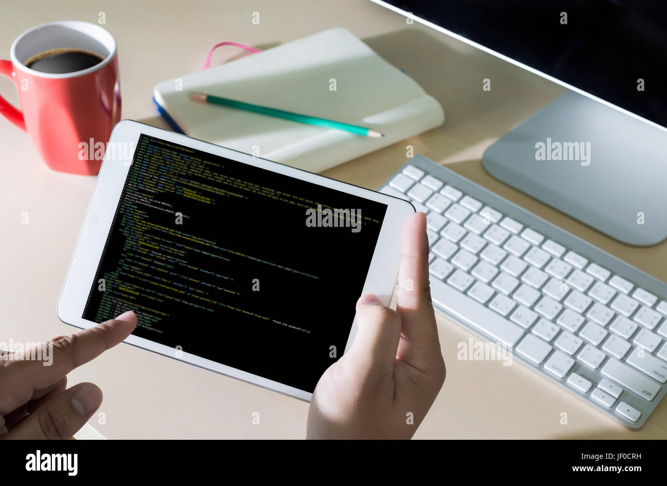 Developer Team Working Laptop Computer Mobile Application Softwareand Web Design Online ...