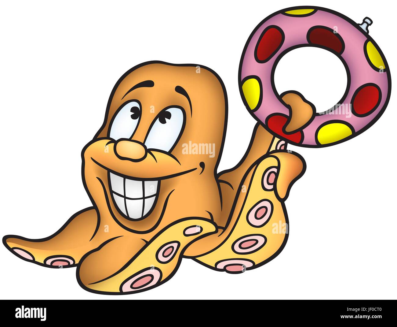 illustration, octopus, cartoon, vector, laugh, laughs, laughing, twit ...