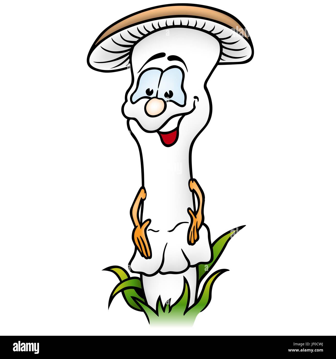 mushroom, fungus, cartoon, vector, laugh, laughs, laughing, twit ...