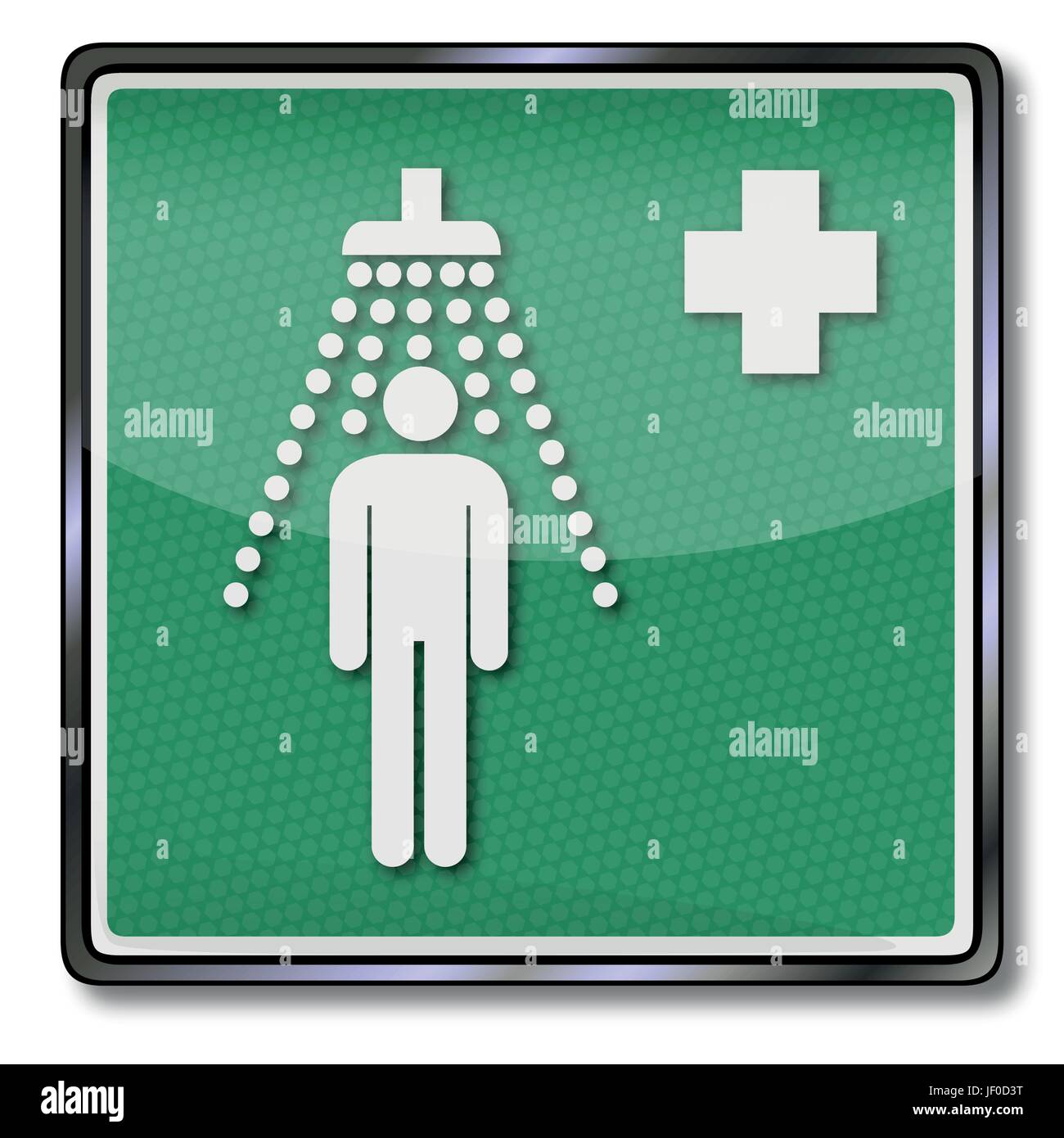 exit sign emergency shower Stock Vector Image & Art - Alamy