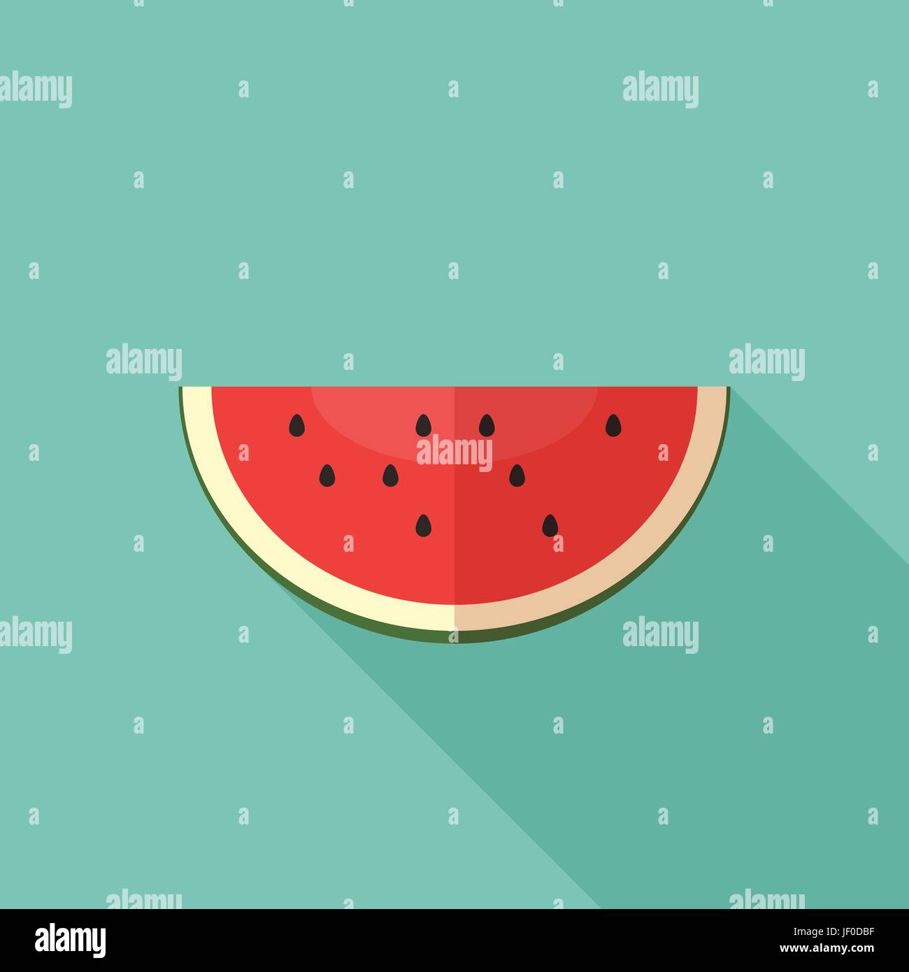 Melon slice flat design Stock Vector Images - Alamy