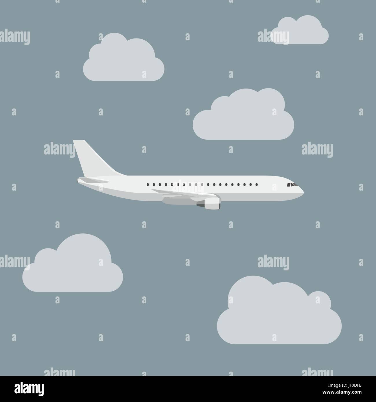Plane journey clouds Stock Vector Images - Alamy