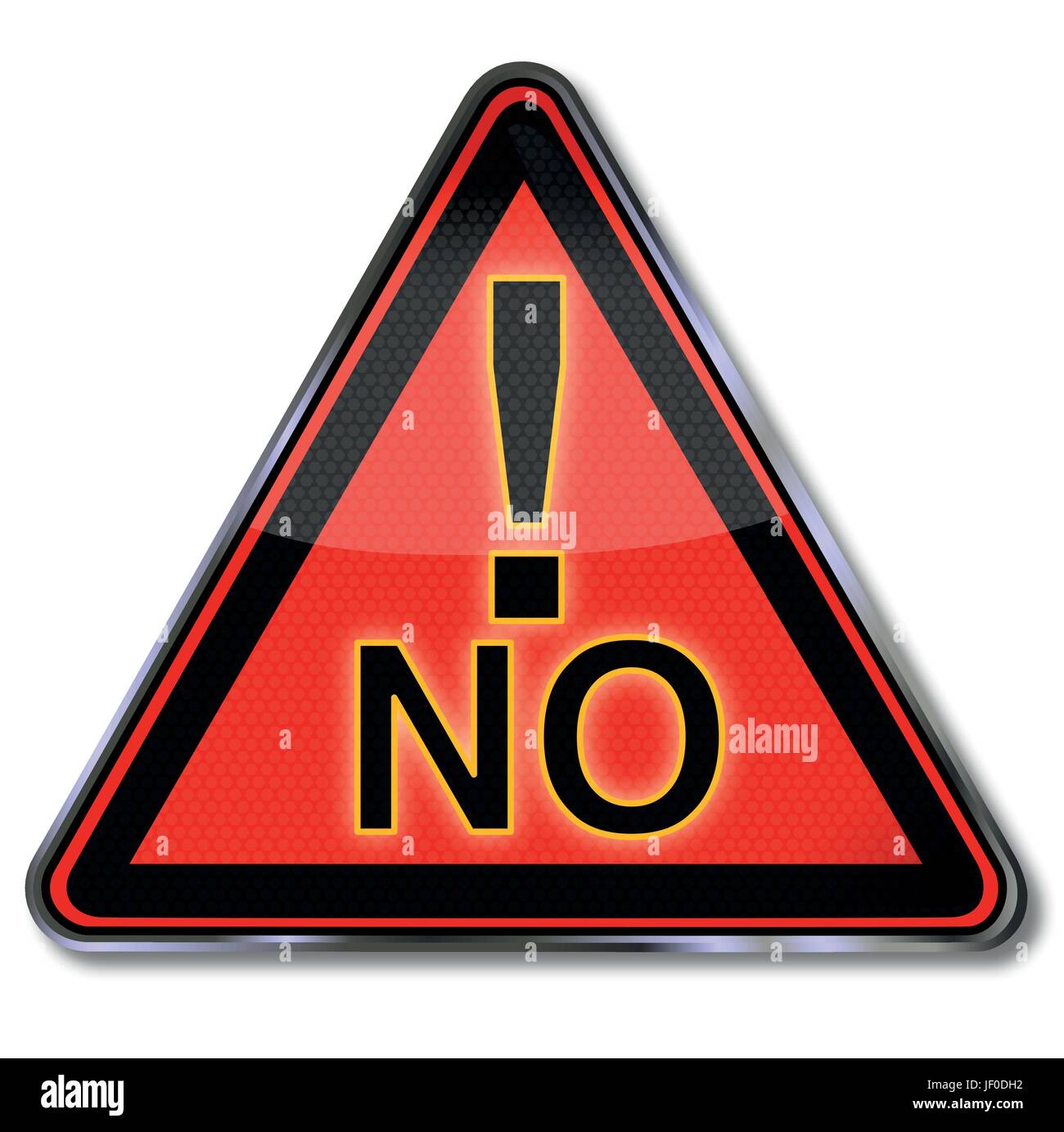 no, refusal, sizes, negation, call signal, exclamation mark, red ...