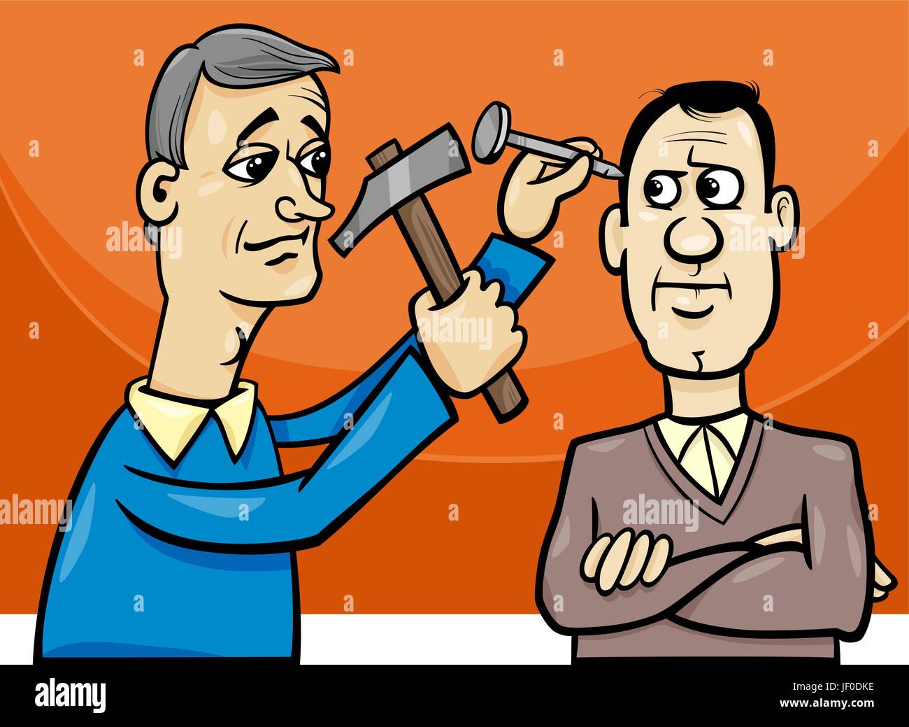 You hit the nail on the head Stock Vector Images - Alamy