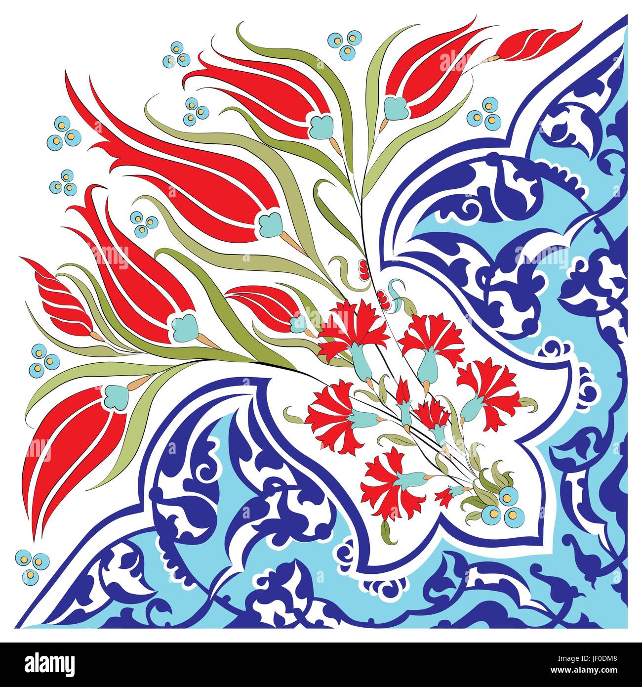 antique, traditional, pattern, anatolia, oriental, floral, design ...
