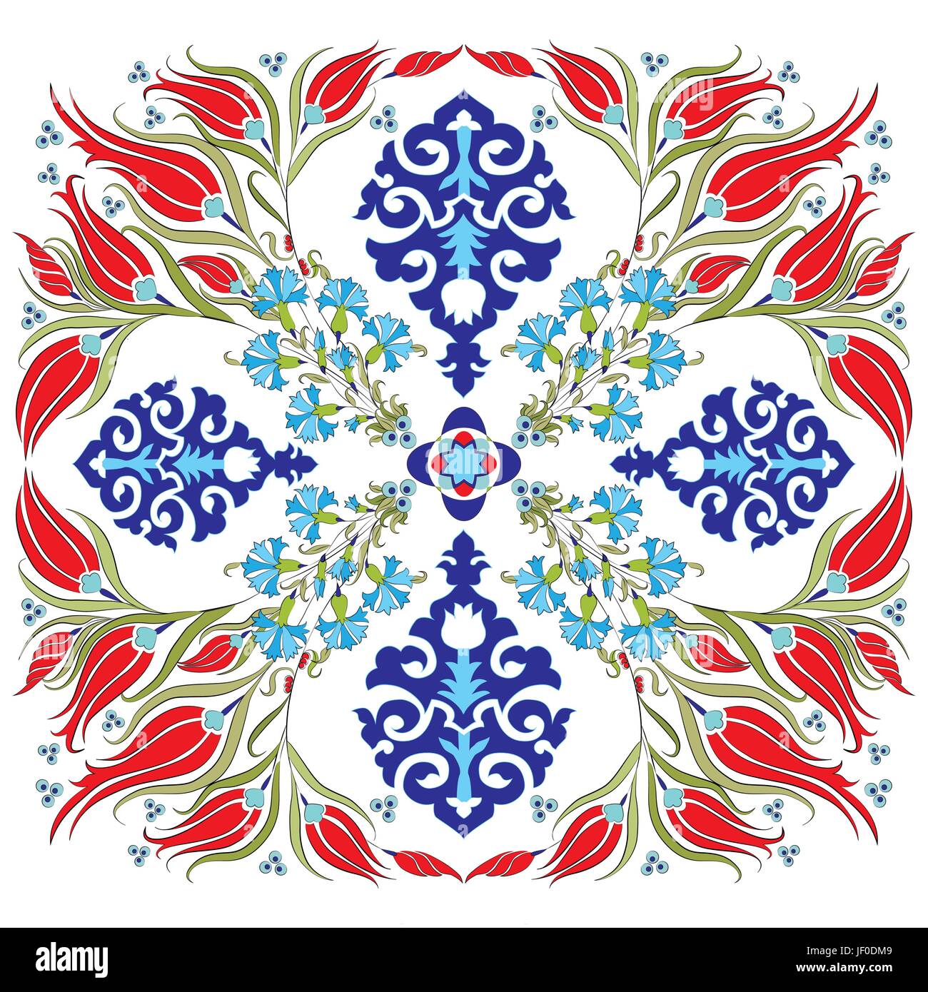 antique, traditional, pattern, anatolia, oriental, floral, design ...