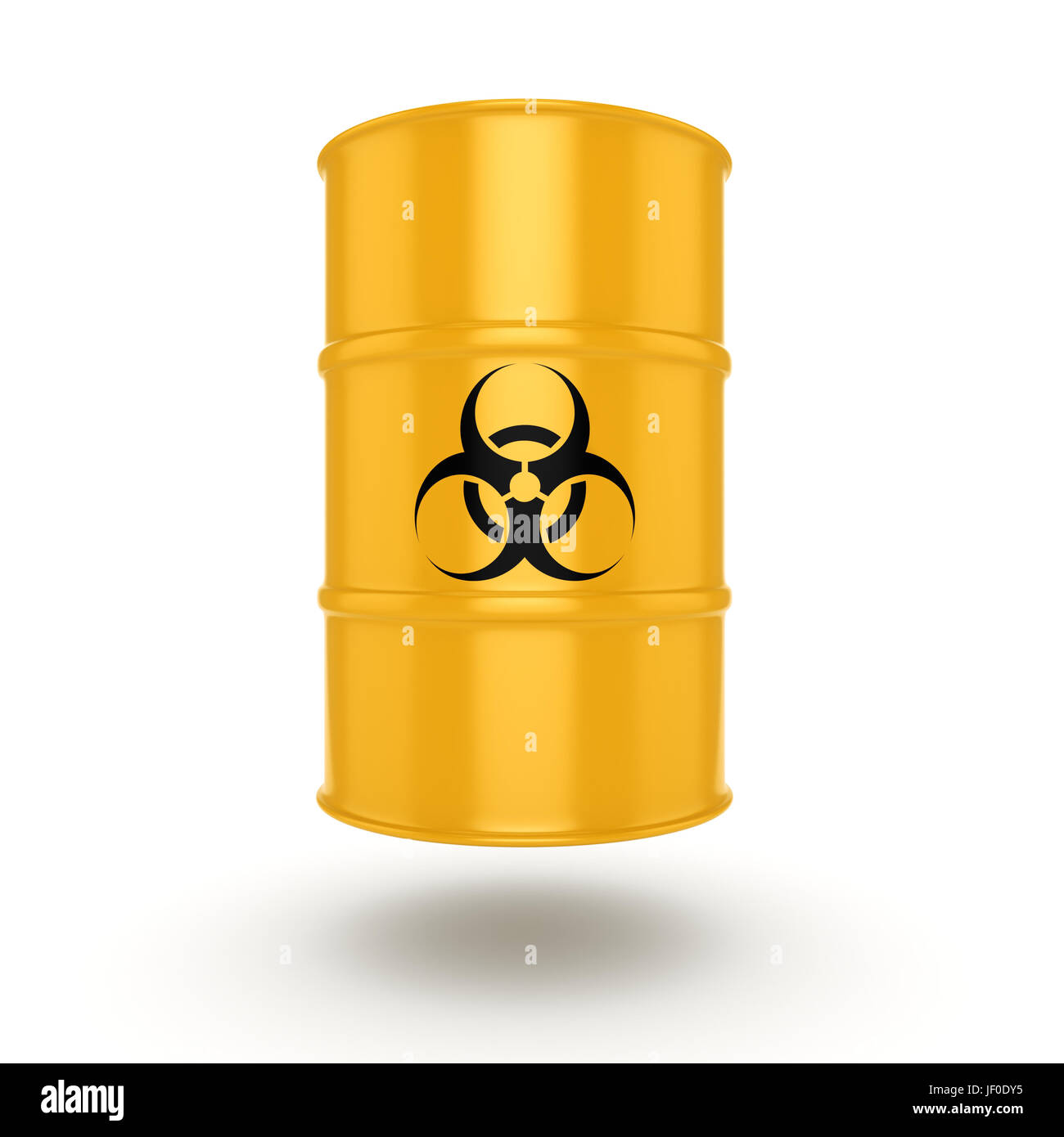3D rendering biohazard barrel Stock Photo - Alamy