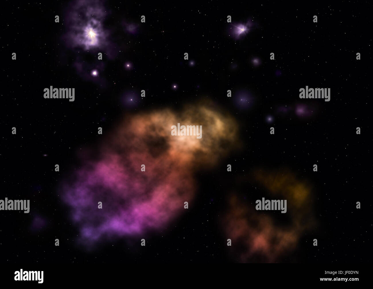 Star field in space and a nebulae Stock Photo - Alamy