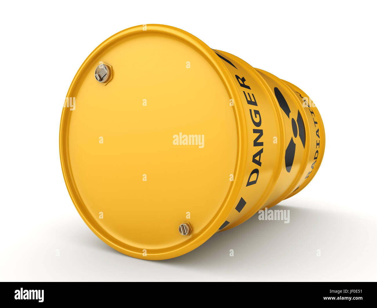 Yellow radioactive barrel Stock Photo - Alamy