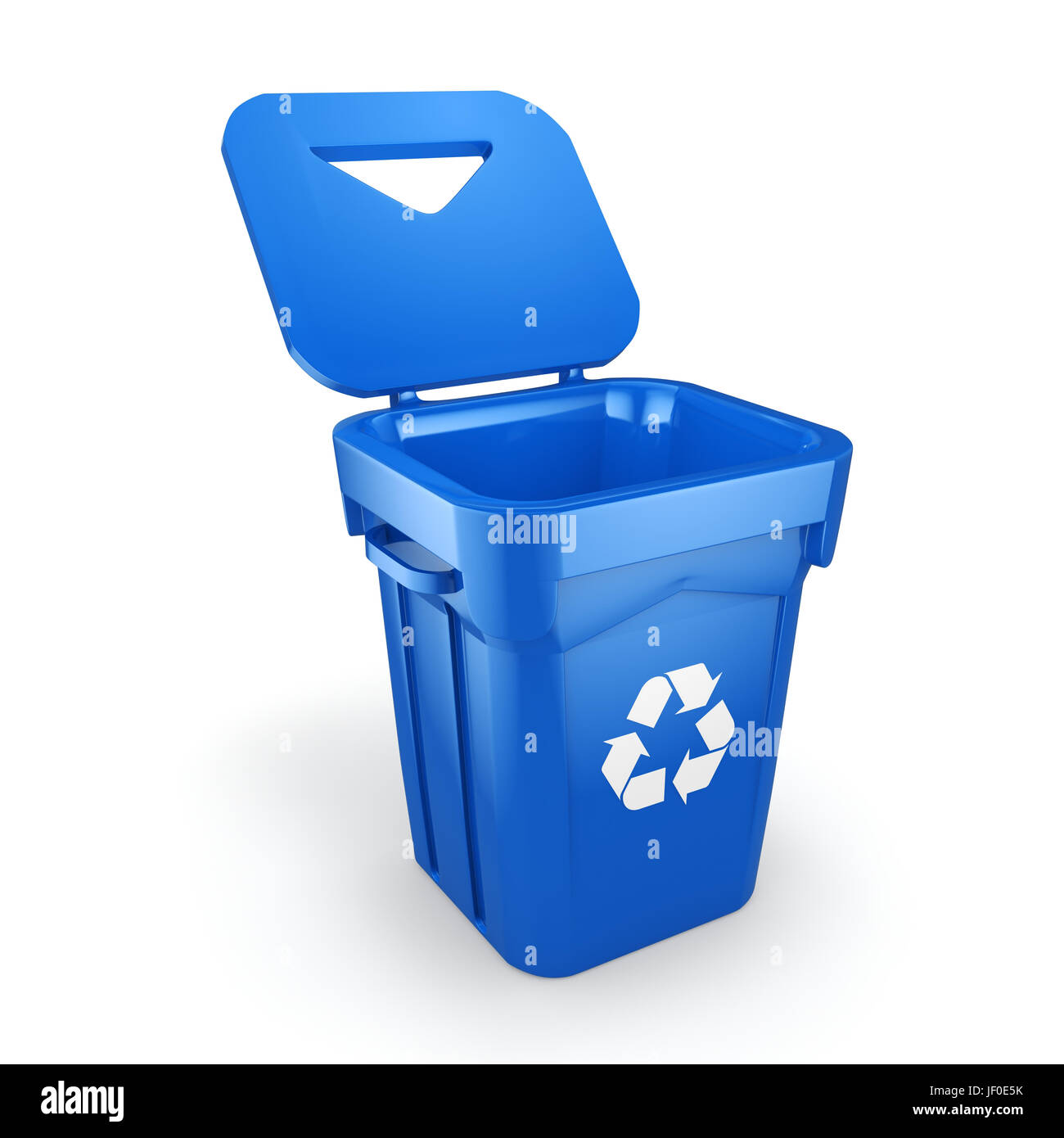 Blue Recycling Bin Stock Photo - Alamy