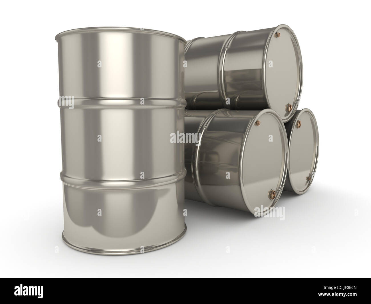 Set chrome barrels Stock Photo - Alamy