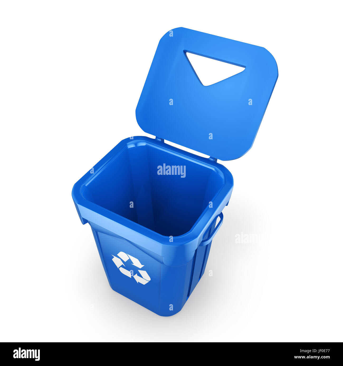 Blue Recycling Bin Stock Photo - Alamy