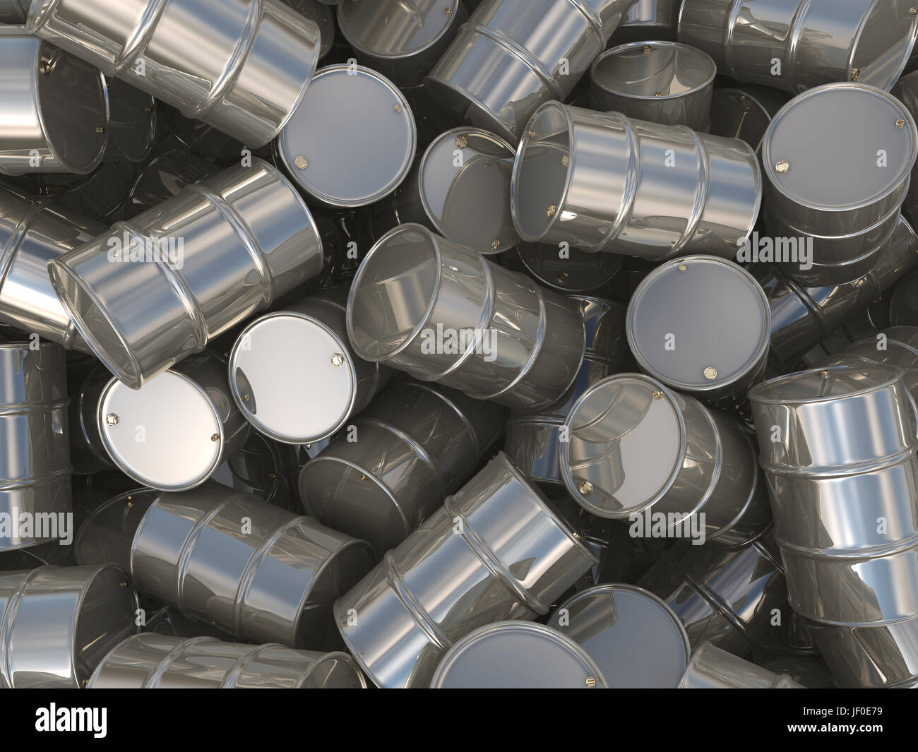 Set chrome barrels Stock Photo - Alamy