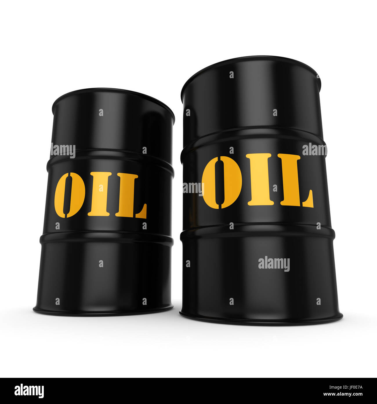 Black oil barrels Stock Photo - Alamy