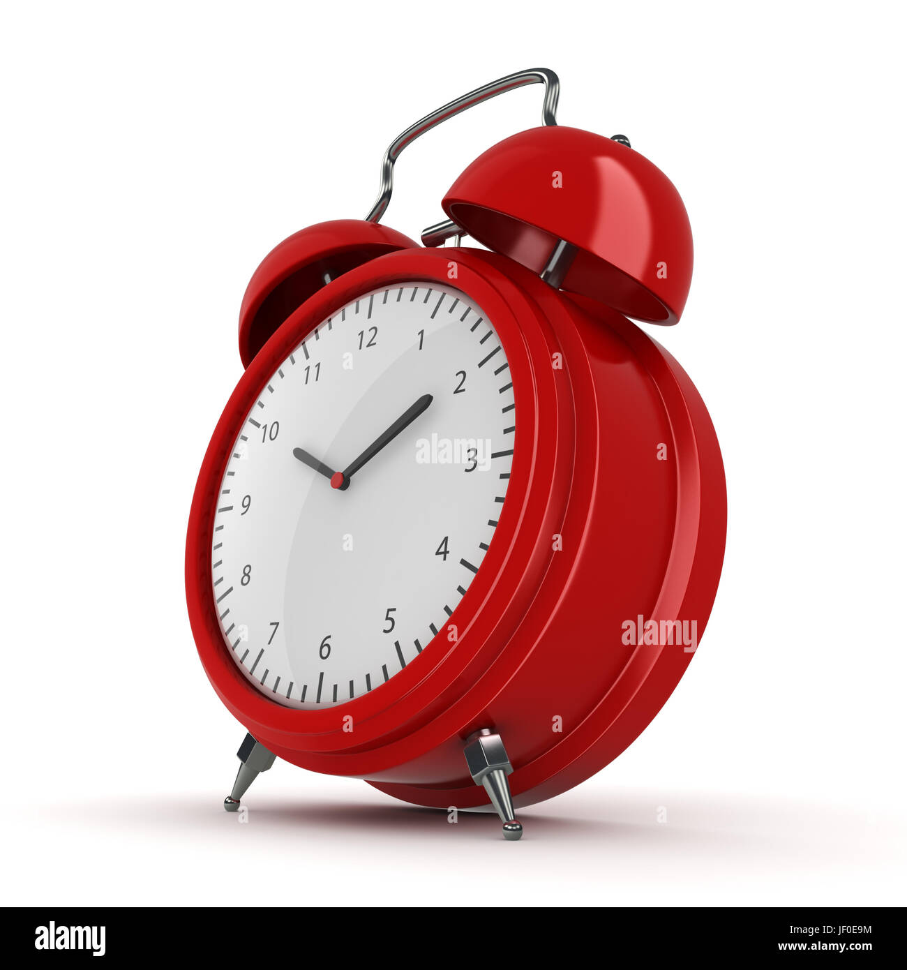 Red alarm clock Stock Photo - Alamy