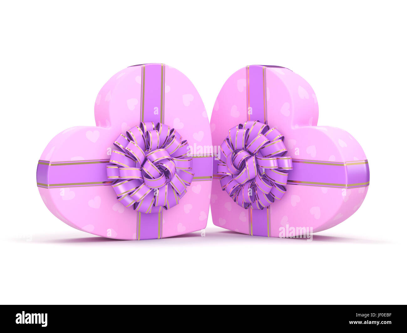 Pink boxes heart Stock Photo - Alamy