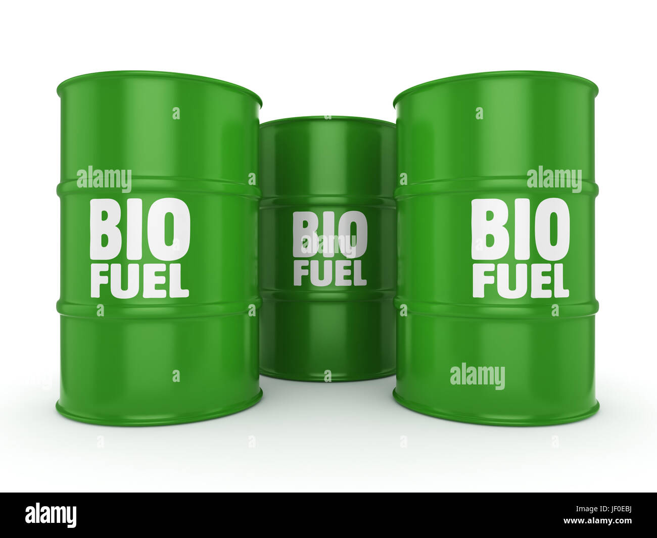 3D rendering barrels of biofuels Stock Photo - Alamy