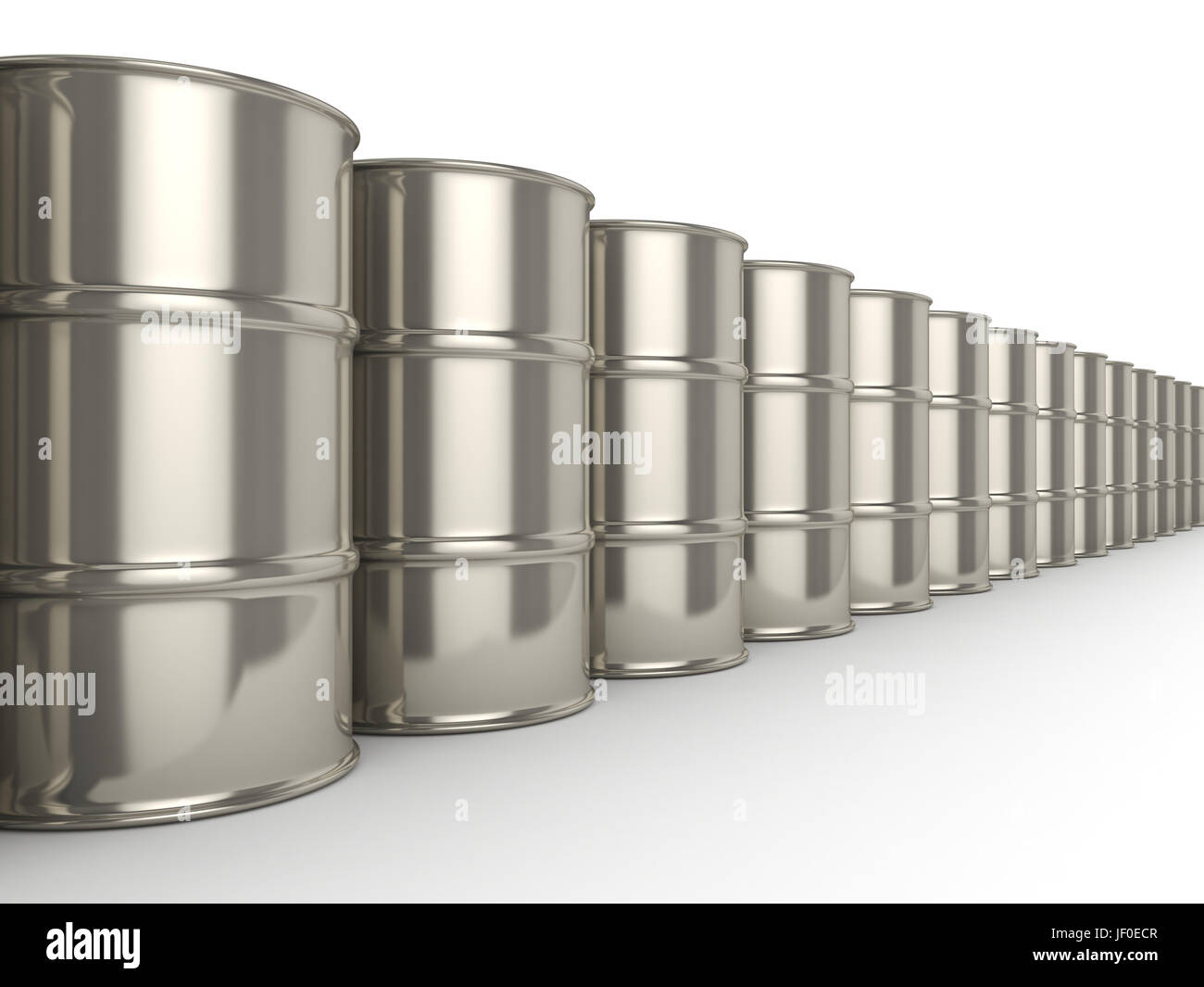Set chrome barrels Stock Photo - Alamy
