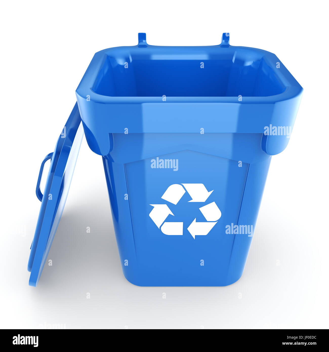 Blue Recycling Bin Stock Photo - Alamy