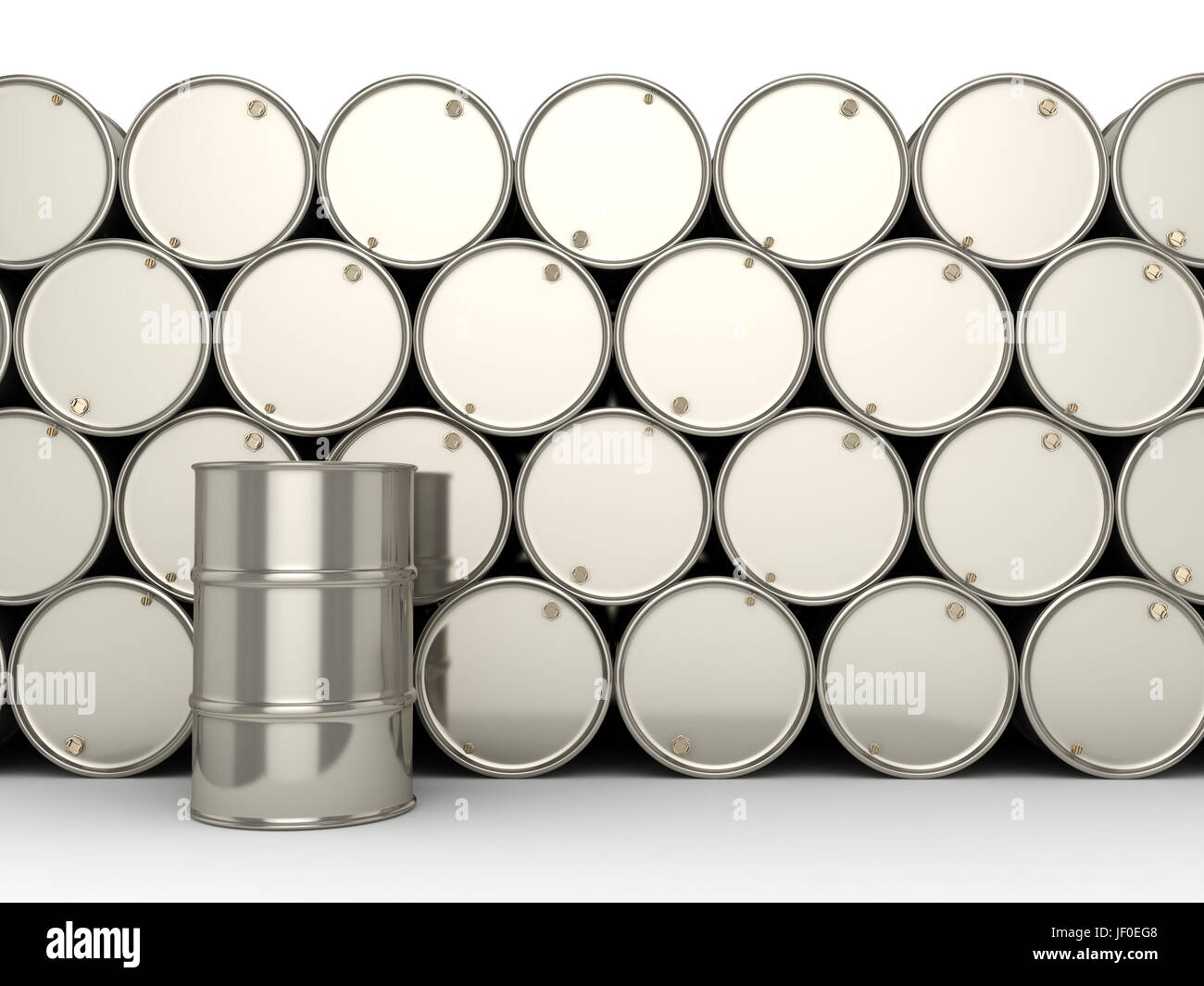Set chrome barrels Stock Photo - Alamy