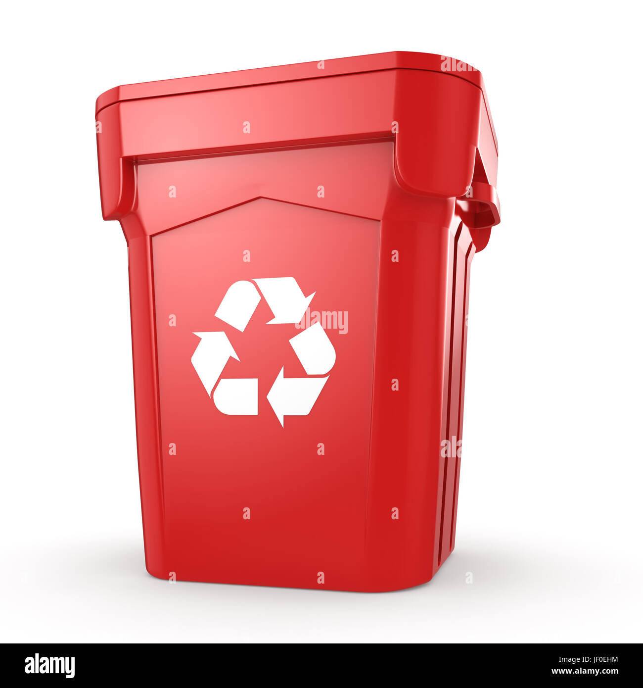 Red Recycling Bin Stock Photo - Alamy