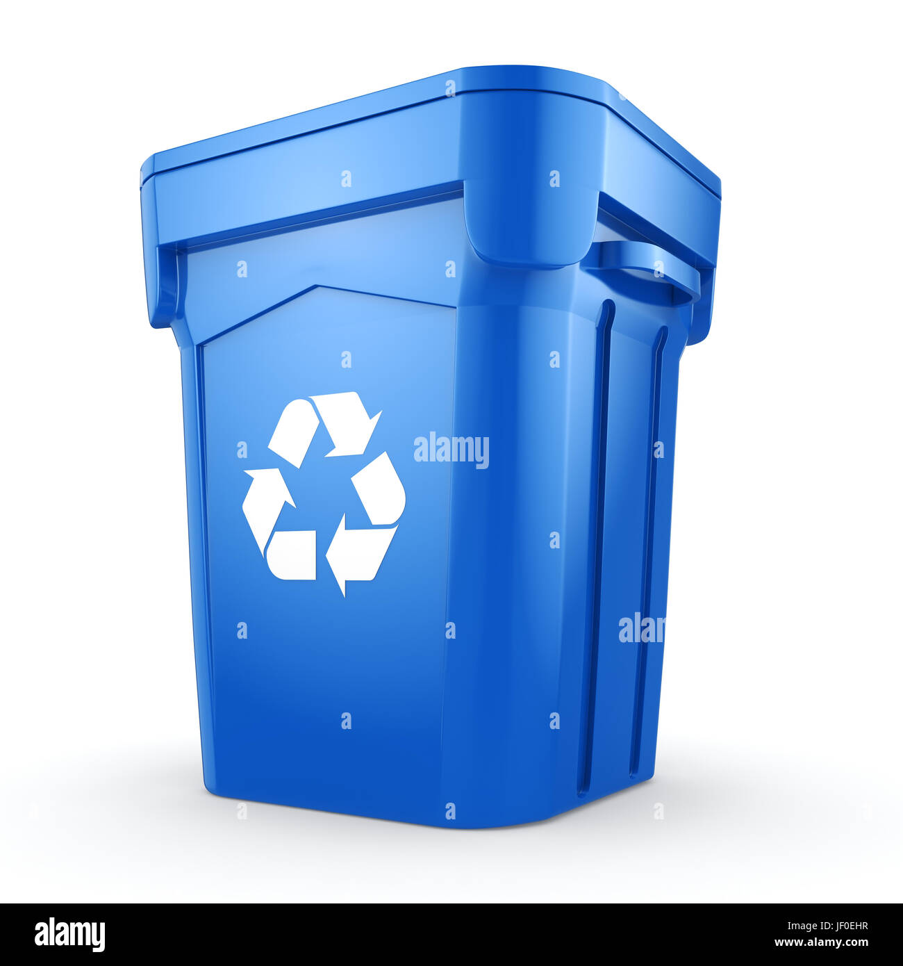 Blue Recycling Bin Stock Photo - Alamy