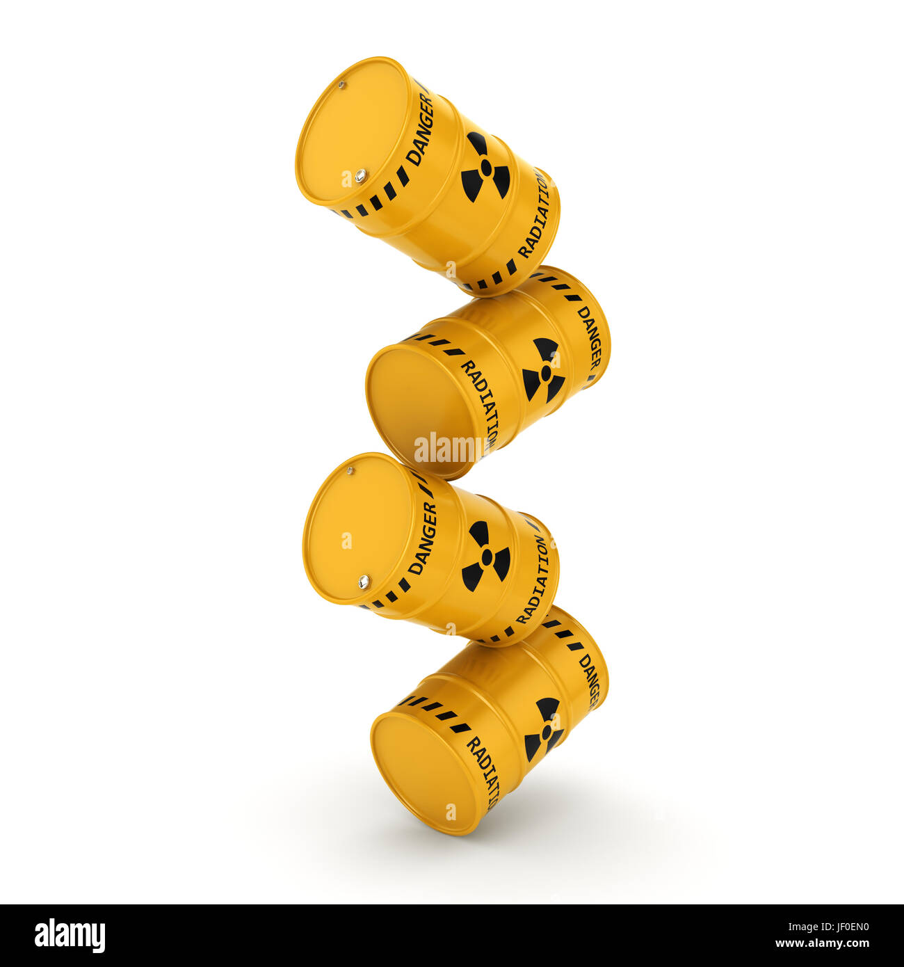 Yellow radioactive barrels Stock Photo - Alamy