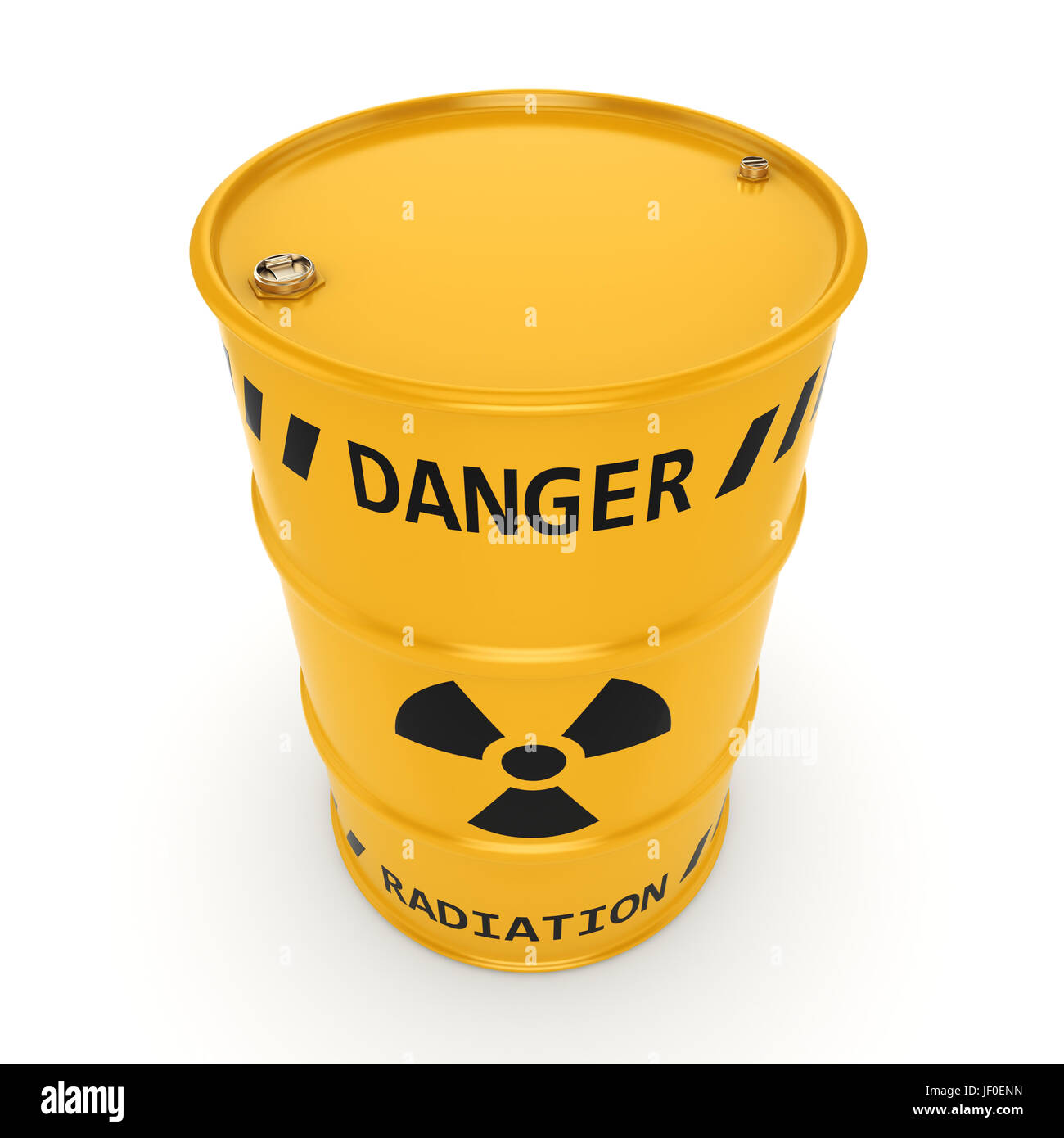 Yellow radioactive barrel Stock Photo - Alamy