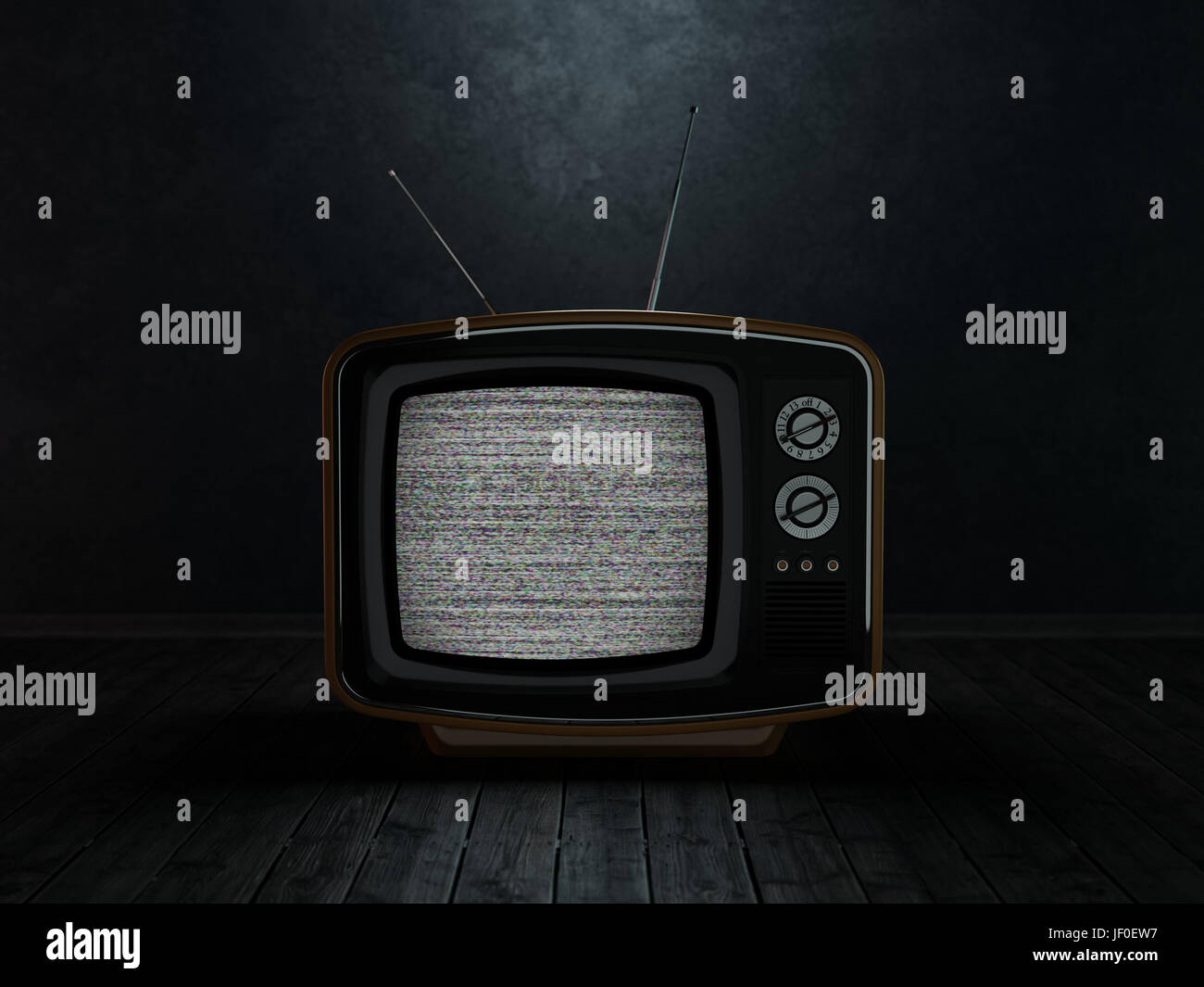 3D rendering old tv Stock Photo - Alamy