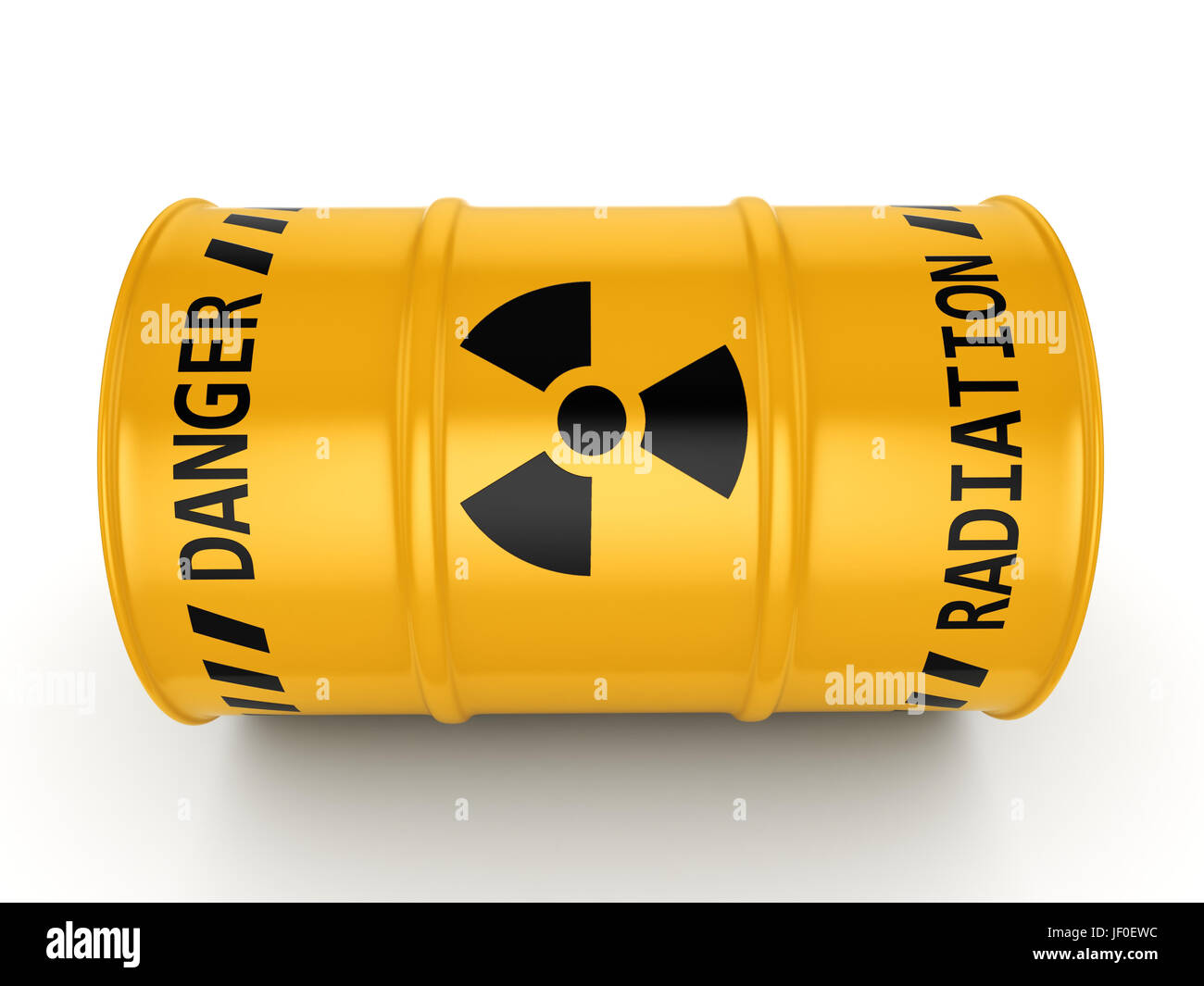 Yellow radioactive barrel Stock Photo - Alamy