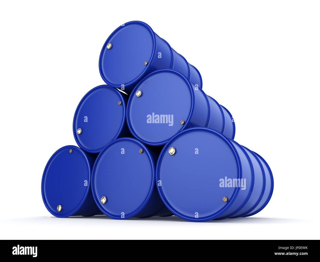 3D rendering blue barrels Stock Photo - Alamy